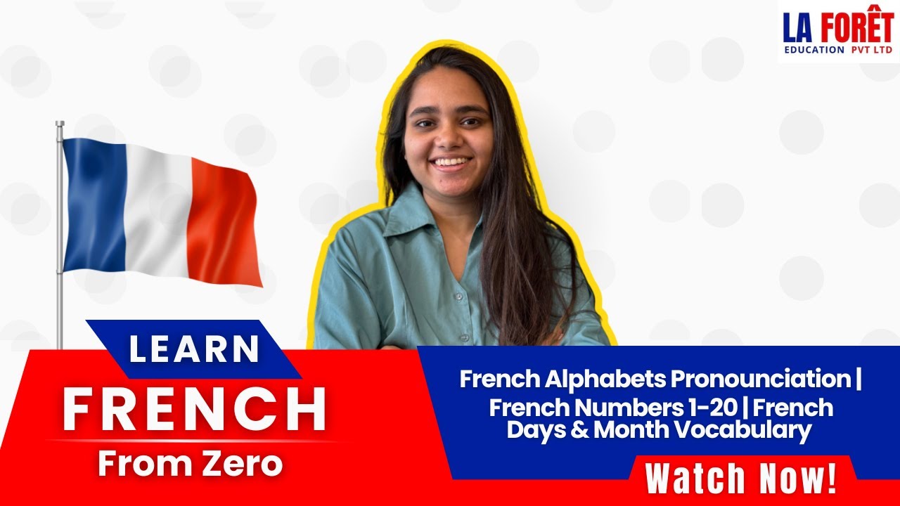 Lesson 1 | French Alphabets A–Z with Pronunciation, Numbers 1–20, Days ...