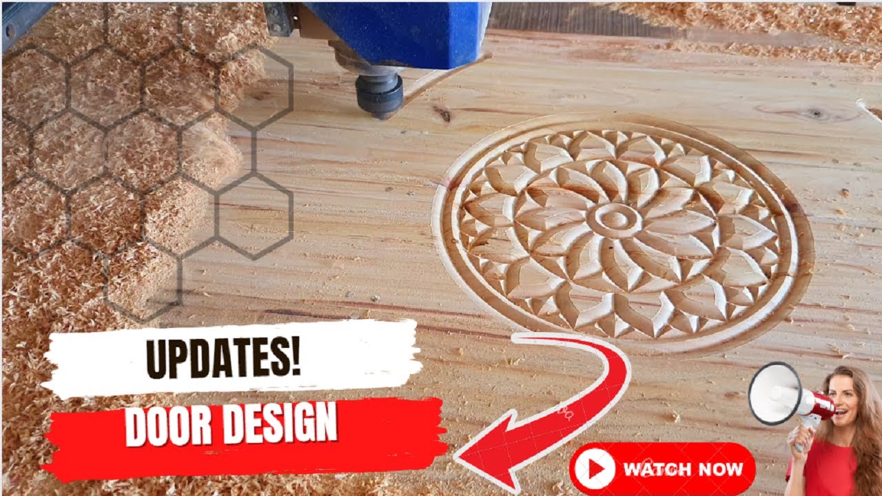 Most amazing smart wooden door design || Wood furniture skill by CNC ...