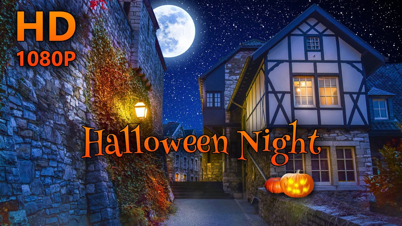 Halloween Night | Scary Sounds of Wind, Wolf Howling and Owl Hooting ...