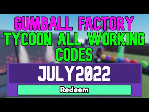All New July 2022 Codes for Gumball Factory Tycoon! Roblox Working ...