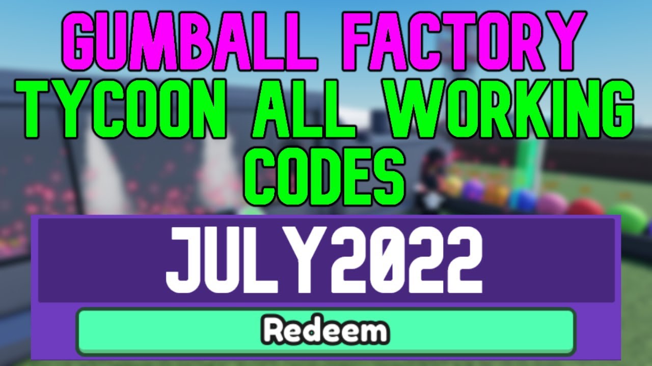 All New July 2022 Codes for Gumball Factory Tycoon! Roblox Working ...