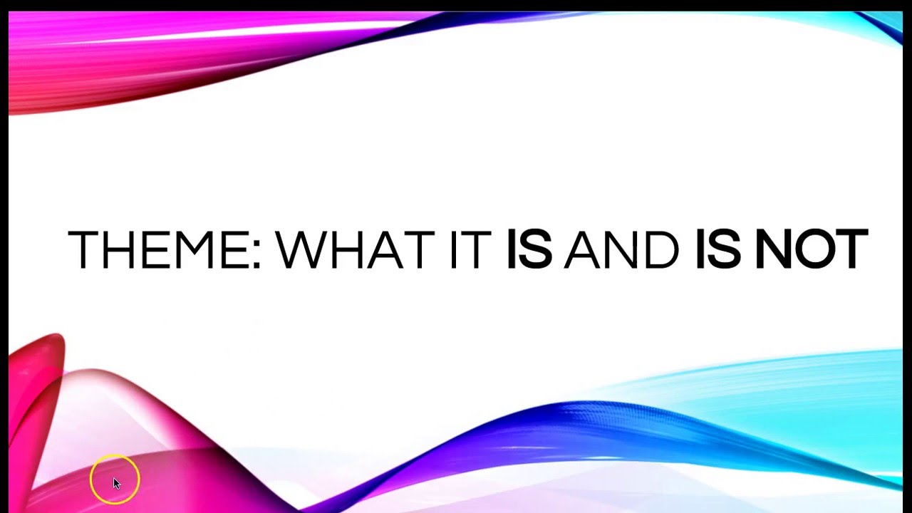 Theme: What It Is and Is Not - YouTube