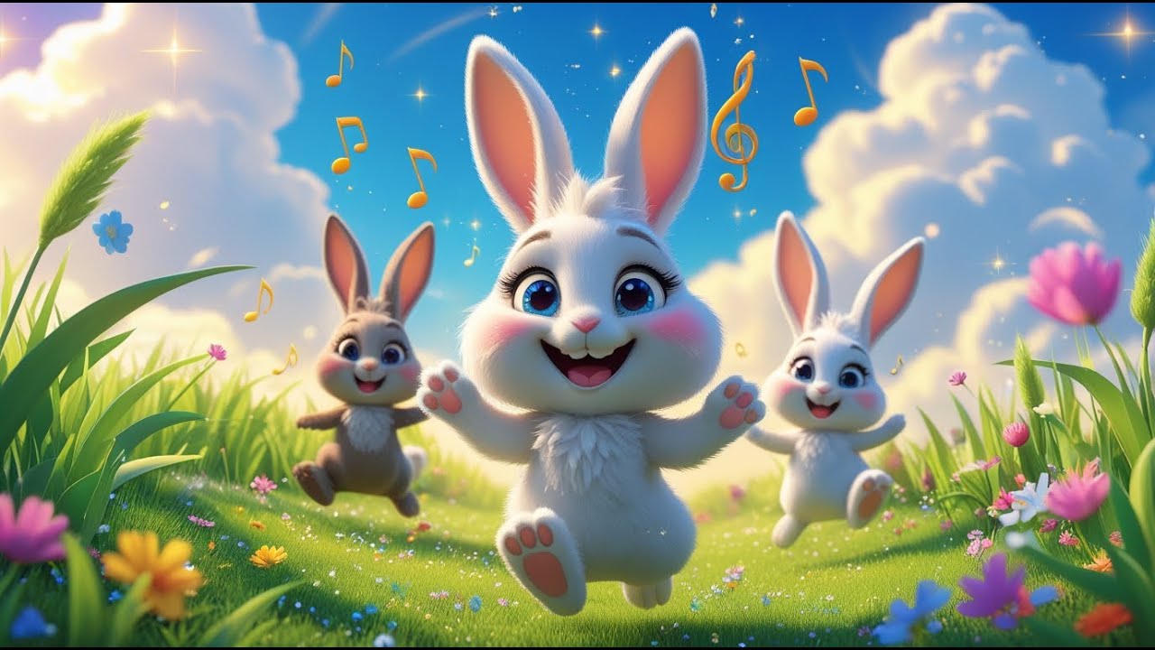 Funny Rabbit Dance Song 🐰🎶 | Cute 3D Animated Kids Song | Play & Sing ...
