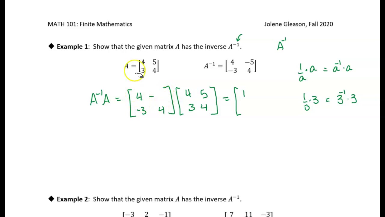 2 6 Inverse Of A Square Matrix Example 1 YouTube 2-6-inverse-of-a-square-matrix-example-1-youtube