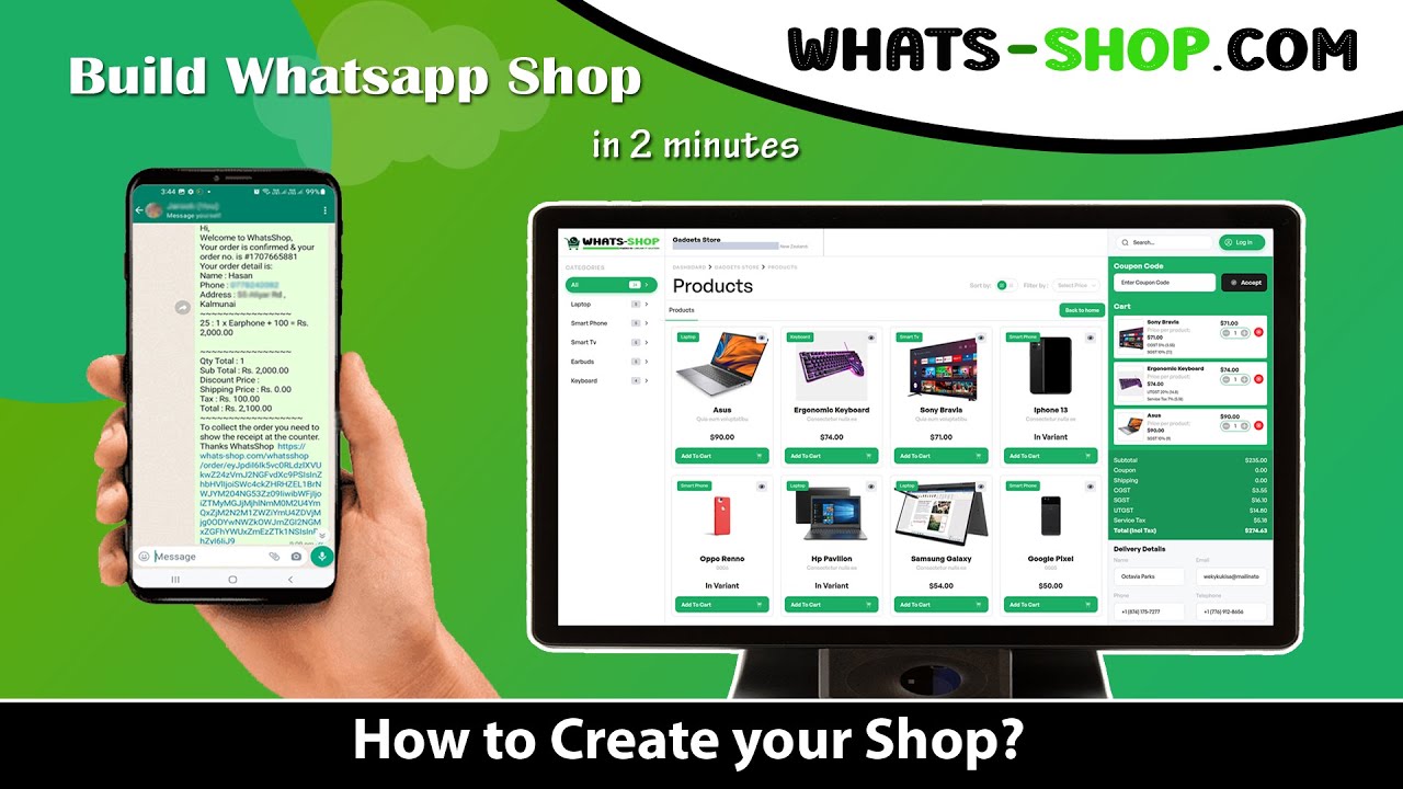 How to create Whatsapp Shop in 2 minutes on Whats-Shop.com - YouTube