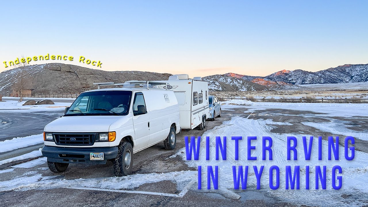 Winter RVing at Independence Rock in Wyoming - YouTube