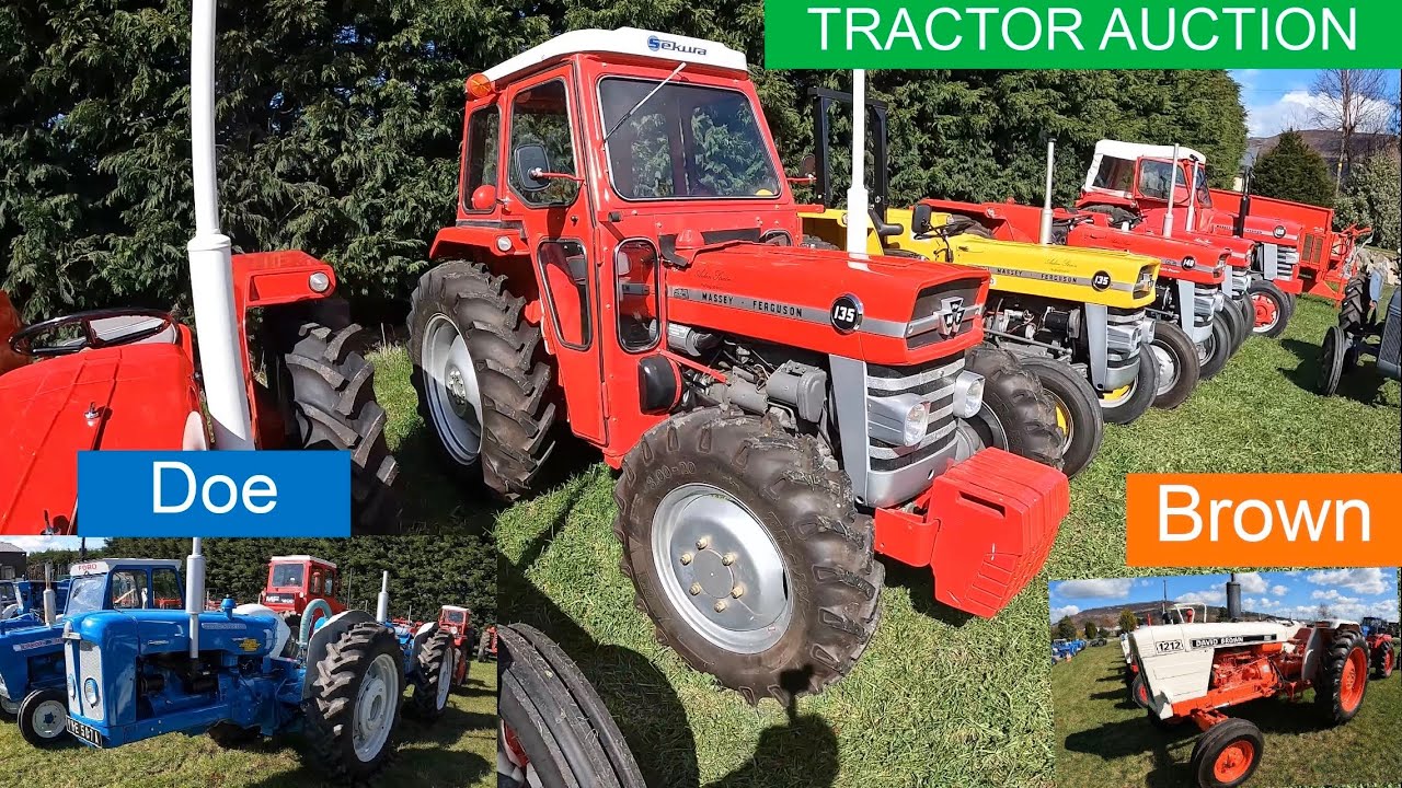 LARGE VINTAGE TRACTOR COLLECTION FOR AUCTION - YouTube