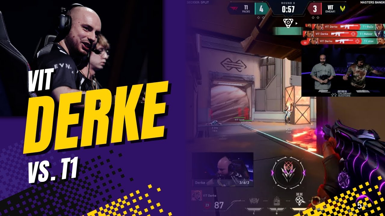 Casters React To VIT Derke's ACE Against T1 In VCT Masters Bangkok 2025 ...