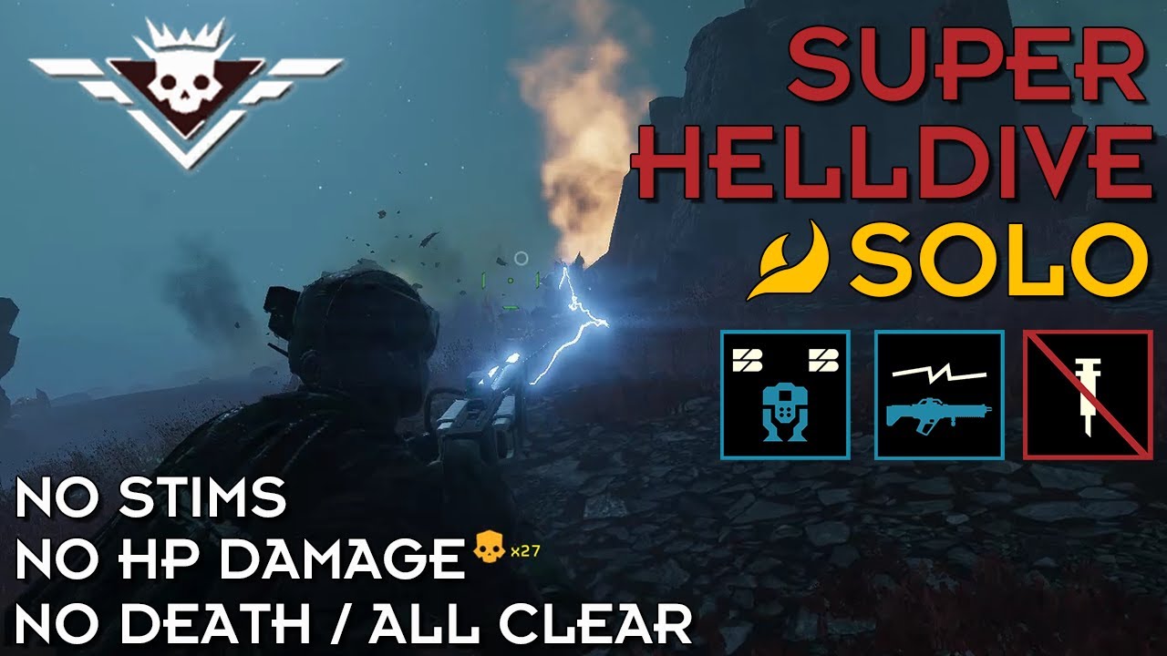 Helldivers 2 - Enable E-710 Extraction (Super Helldive Solo / No Stims, No HP Damage, All Clear ...