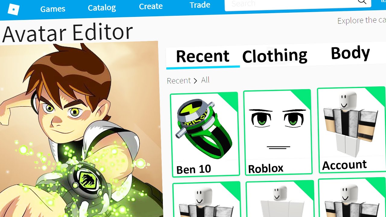 MAKING BEN 10 a ROBLOX ACCOUNT - YouTube
