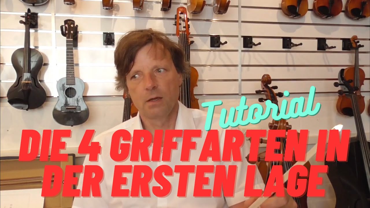 Tutorial Geige lernen Die 4 Griffarten in der ersten Lage - YouTube