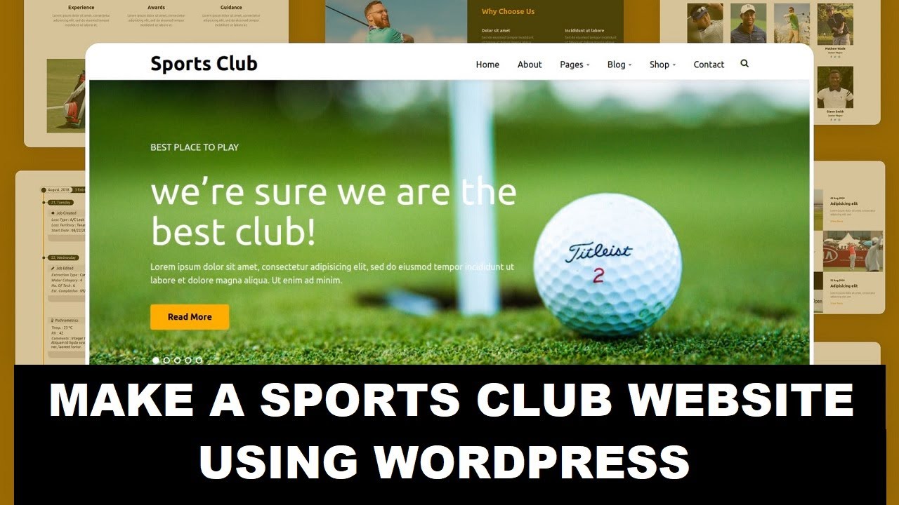 How to Make a Sports Club Website Using WordPress | Start Your ...