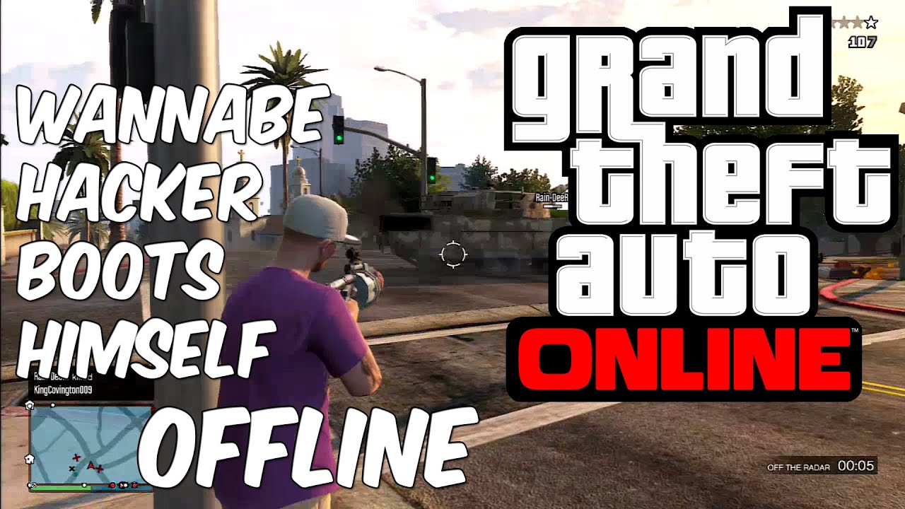 GTA Online | Wannabe Hacker Boots Himself Offline - YouTube