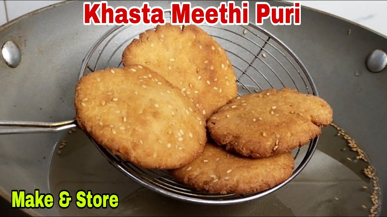 Khasta Meethi Puri | Khasta Biscuit Recipe | Make & Store Recipe ...