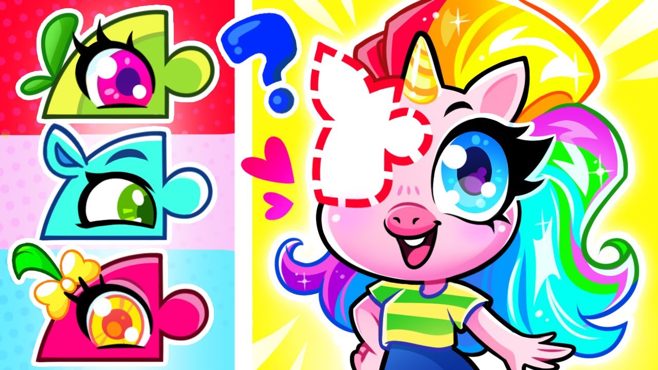 Face Puzzle Song 🧩🤩 Baby Unicorns Play with Avocado Friends by BI BA ...