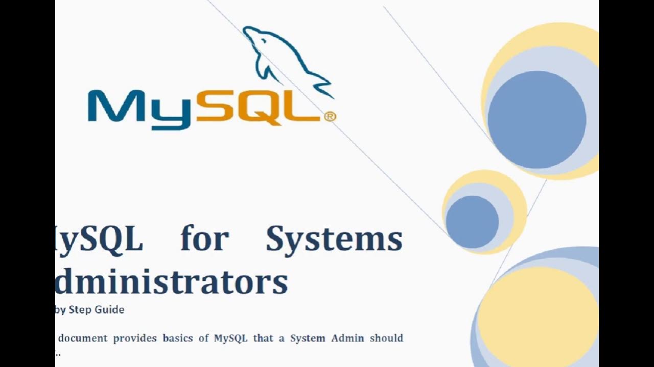 MySQL Basics System Admin Should Know - YouTube