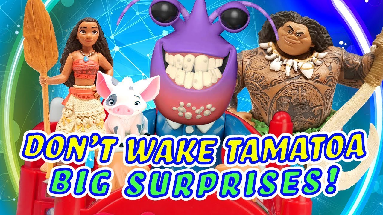 Moana Don't Wake Daddy Tamatoa Game with Maui and a Surprise Toy! - YouTube