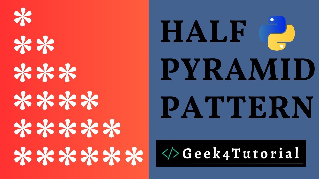 Half pyramid pattern with stars(*) | Python Pattern Programs | #shorts - YouTube