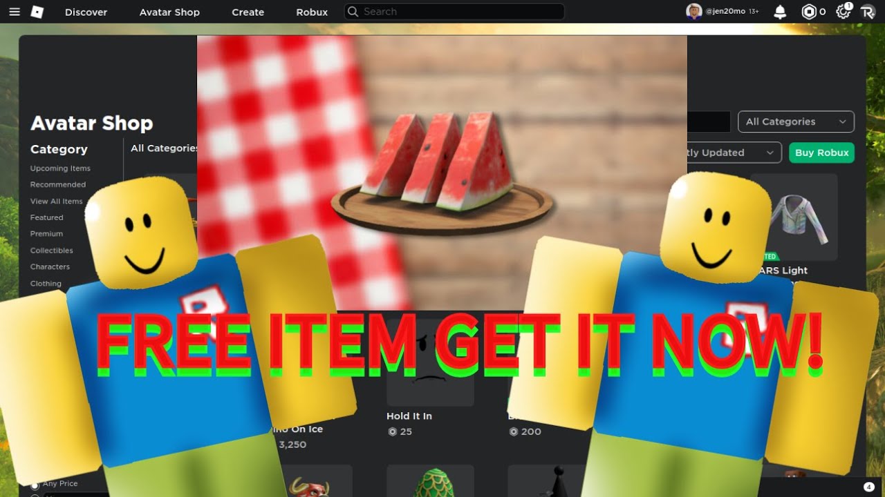 FREE HAT!Watermelon Slices| Roblox free item!| NEW!| HOW TO GET IT ...