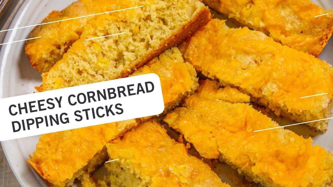 How to Make Cheesy Cornbread Dipping Sticks - YouTube