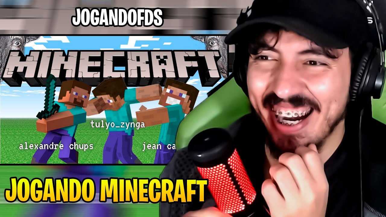 MELHORES MOMENTOS MINECRAFT JOGANDOFODDACI - CARTEIRO, GEMAPLYS E BIFE | Leozin React - YouTube