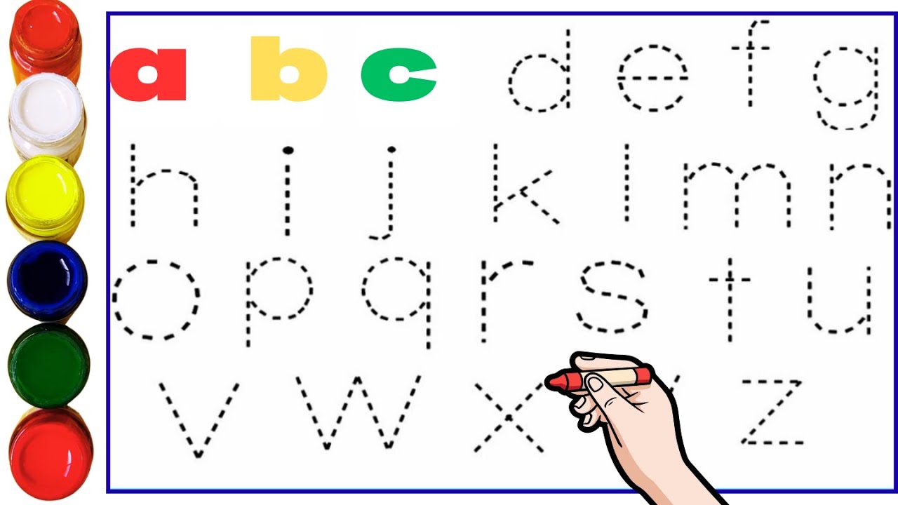 Dotted Alphabet ABCD | Easy A to Z Tracing for Kids |Learn Letters ...