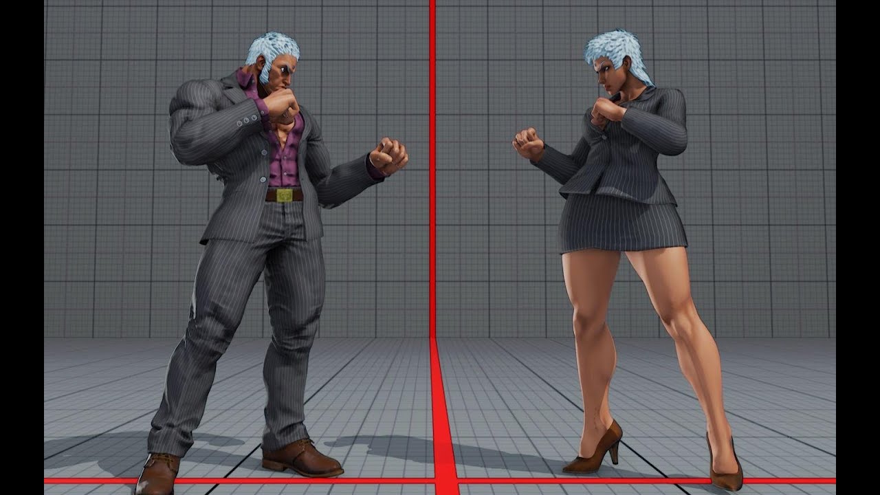 【SFV MOD】Female Urien，性转mod 女版尤里安 身高2米大姐大 - YouTube
