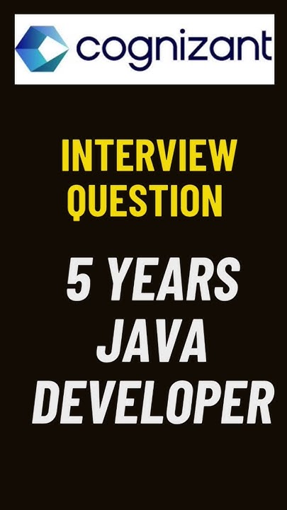 Cognizant Java developer 5 years experience interview questions - YouTube