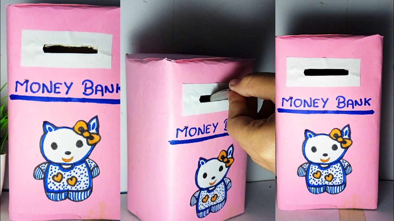 Money bank craft ideas|| Money bank craft cardboard|| Bank craft ideas ...