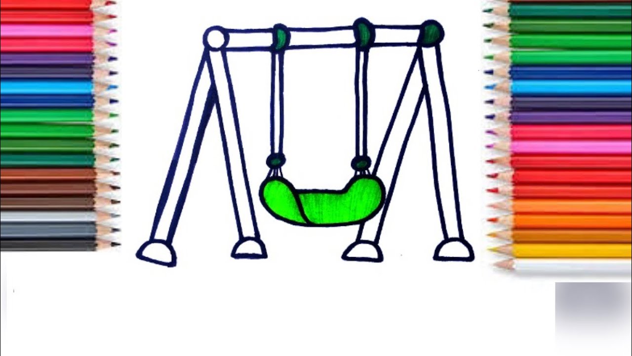 Cradle drawing painting and colouring for kids - YouTube