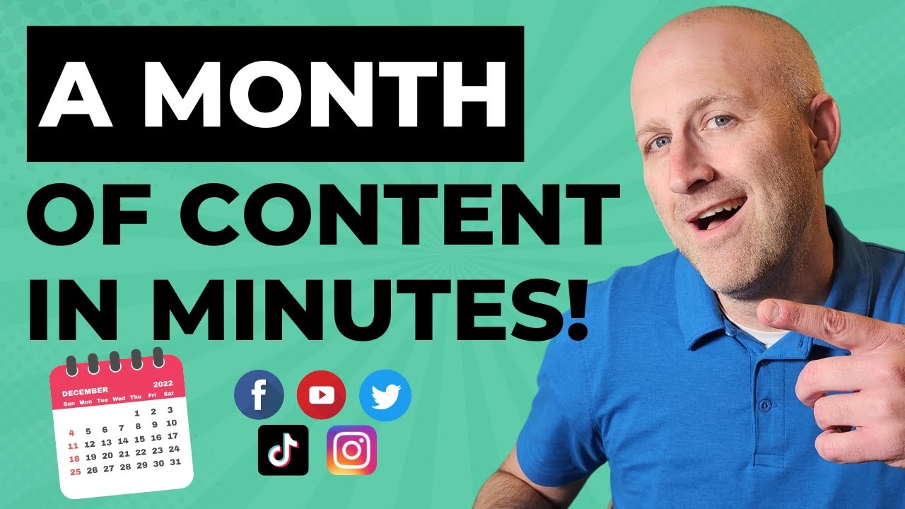 Plan, Script & Schedule 1 Month Of Content IN MINUTES - YouTube