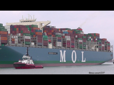 'MOL Triumph' Containership 1/6 sails from Southampton to Antwerp 13/5 ...