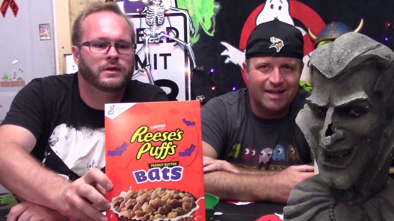 Reese's Puffs "Bats" Cereal Review - YouTube