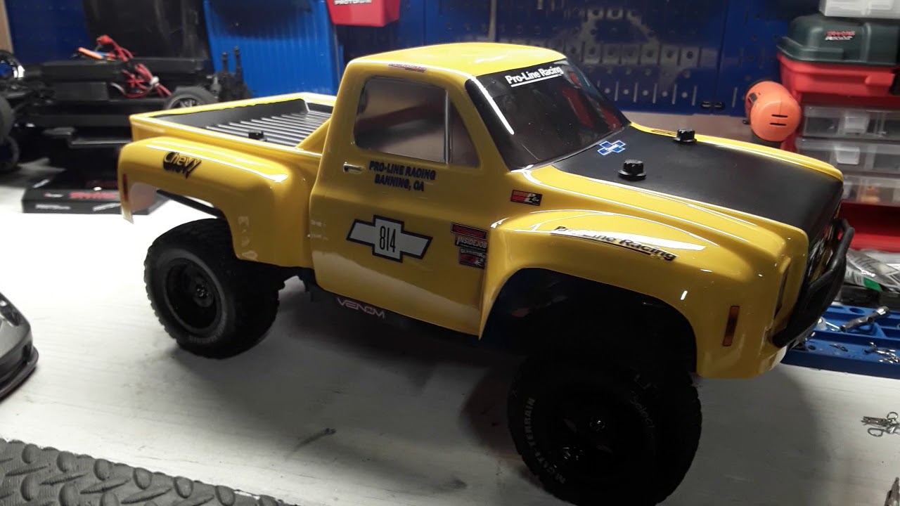 Prolines 1978 C10 Chevy body on slash 4x4! - YouTube