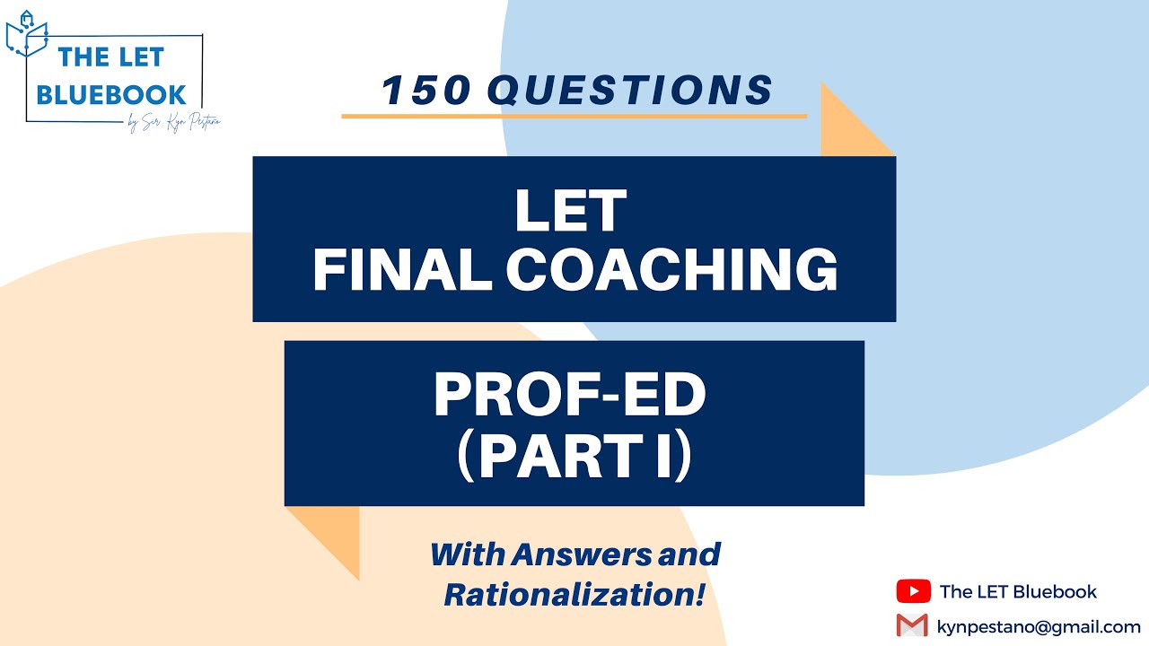 Prof Ed Final Coaching Pt 1 - YouTube