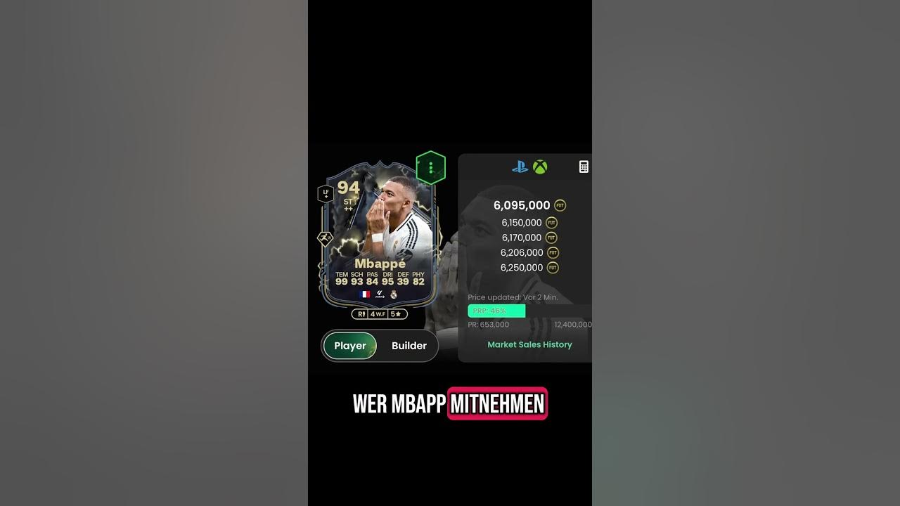 Mbappe POTM Bewertung #mbappe #potm #eafc #Bewertung #nein #football #price #teuer #4m - YouTube