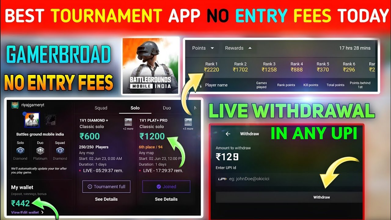 GAMERBOARD APP SE PAISE KAISE KAMAYE 🤑 | BEST TOURNAMENT APP FOR BGMI ...