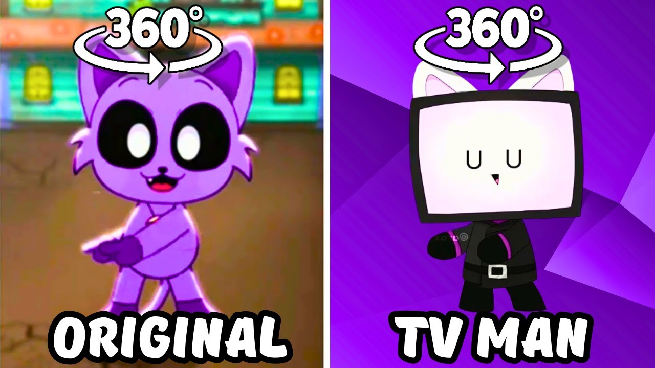 360º VR Boogie Boogie Bam Bam Dance CATNAP vs TVMAN - YouTube