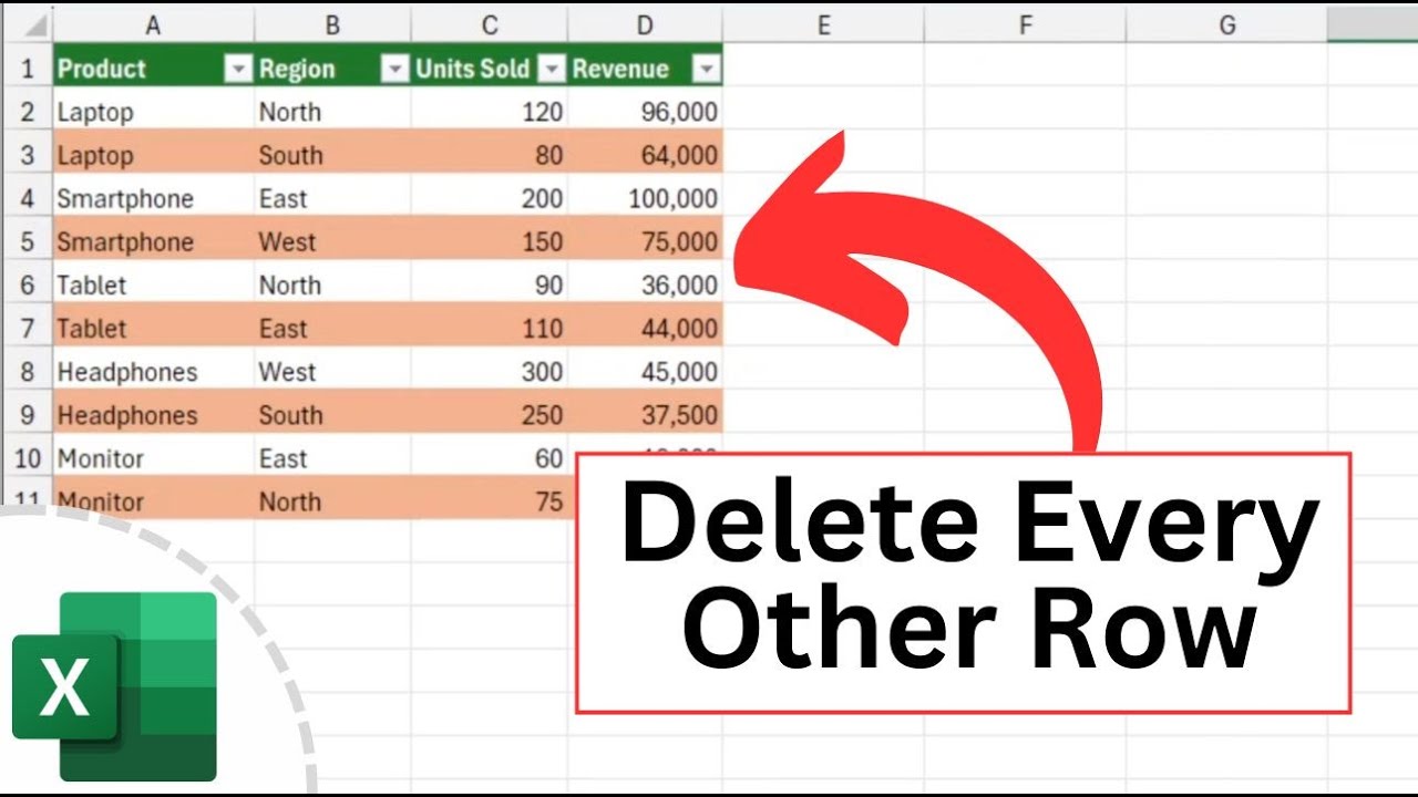 How to Select / Copy / Highlight or Delete Every Other Row in Excel ...