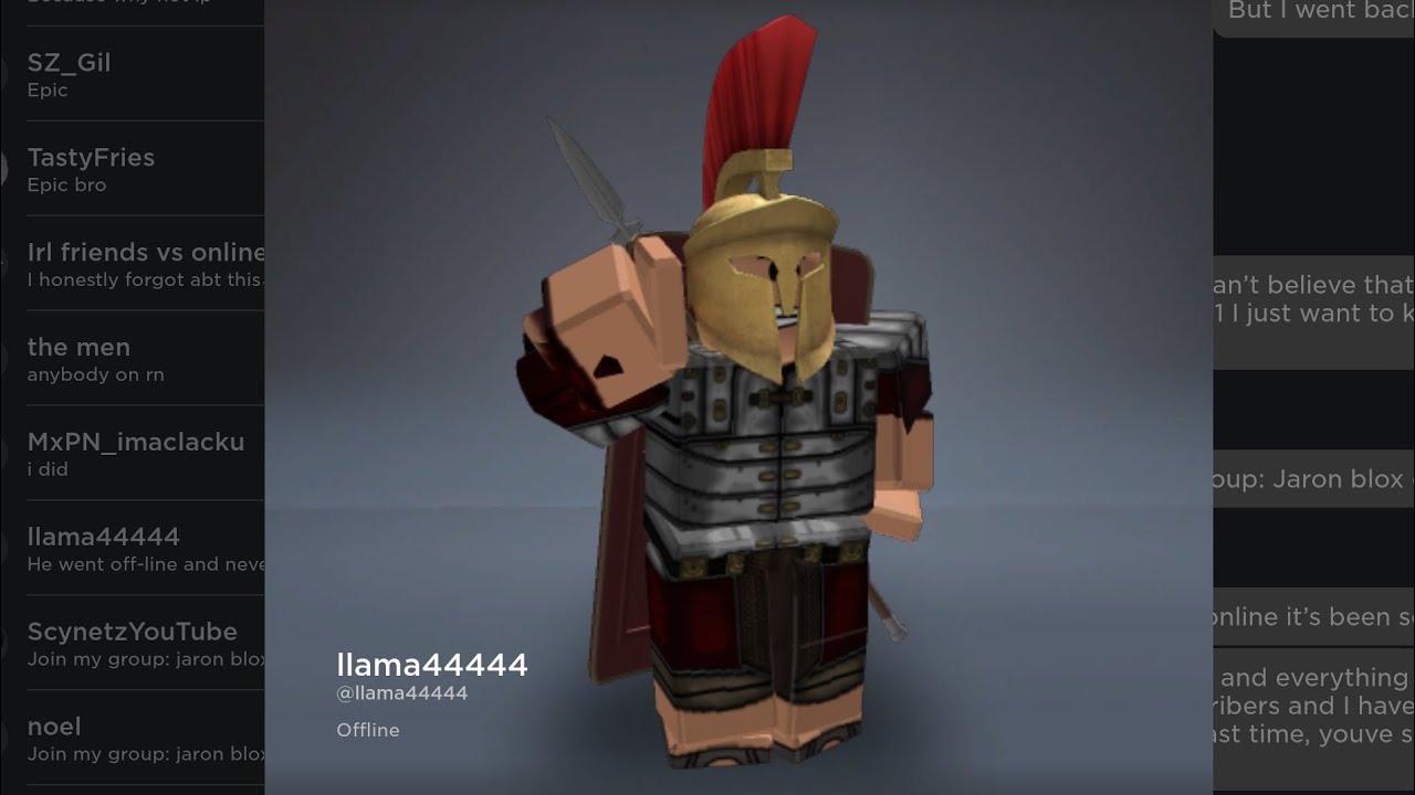 My first Roblox friend (nostalgic for me) 😕 join my group: Jaron blox ...