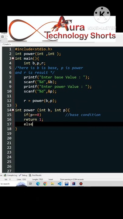 Calculate Power Of A Number Using Recursion Shorts Viralshort Powerofanumber Recursion