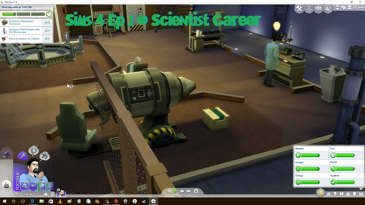 Sims 4 Ep 1 - Scientist Career - Get To Work DLC - YouTube