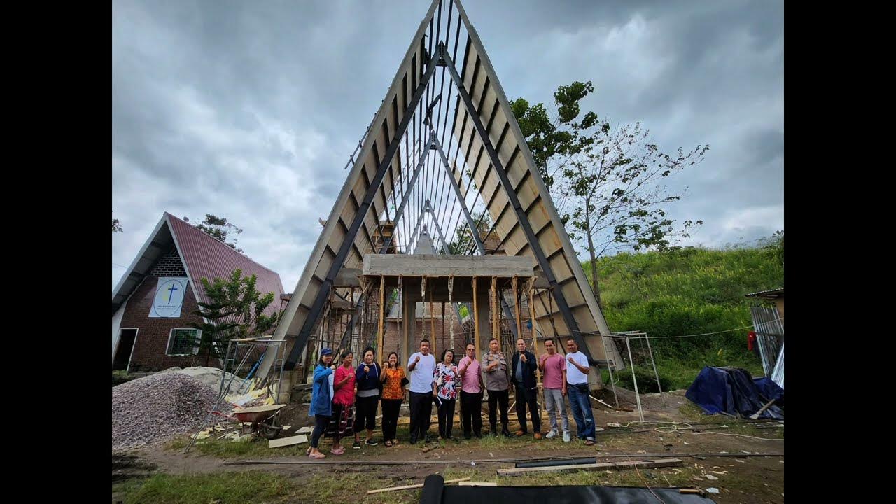 Progres Pembangunan Gereja Methodist Indonesia Memorial Armstrong di Girsang Parapat Simalungun ...