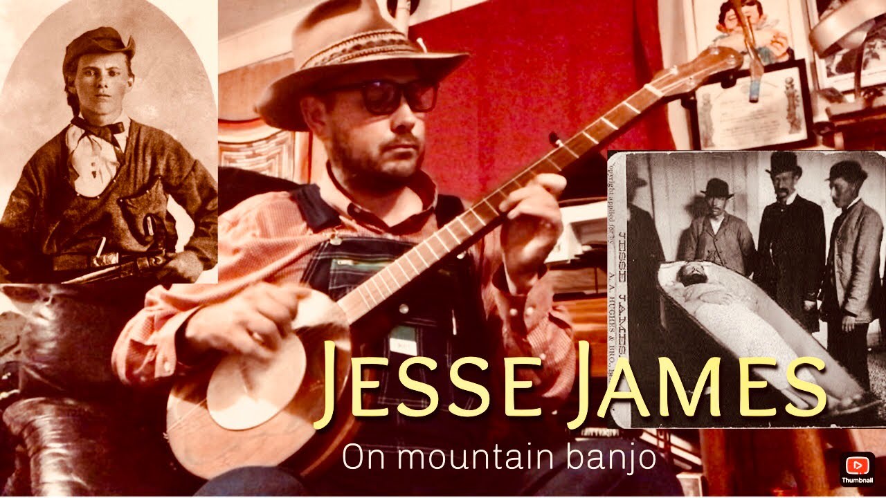 Jesse James folk song played on mountain banjo - YouTube