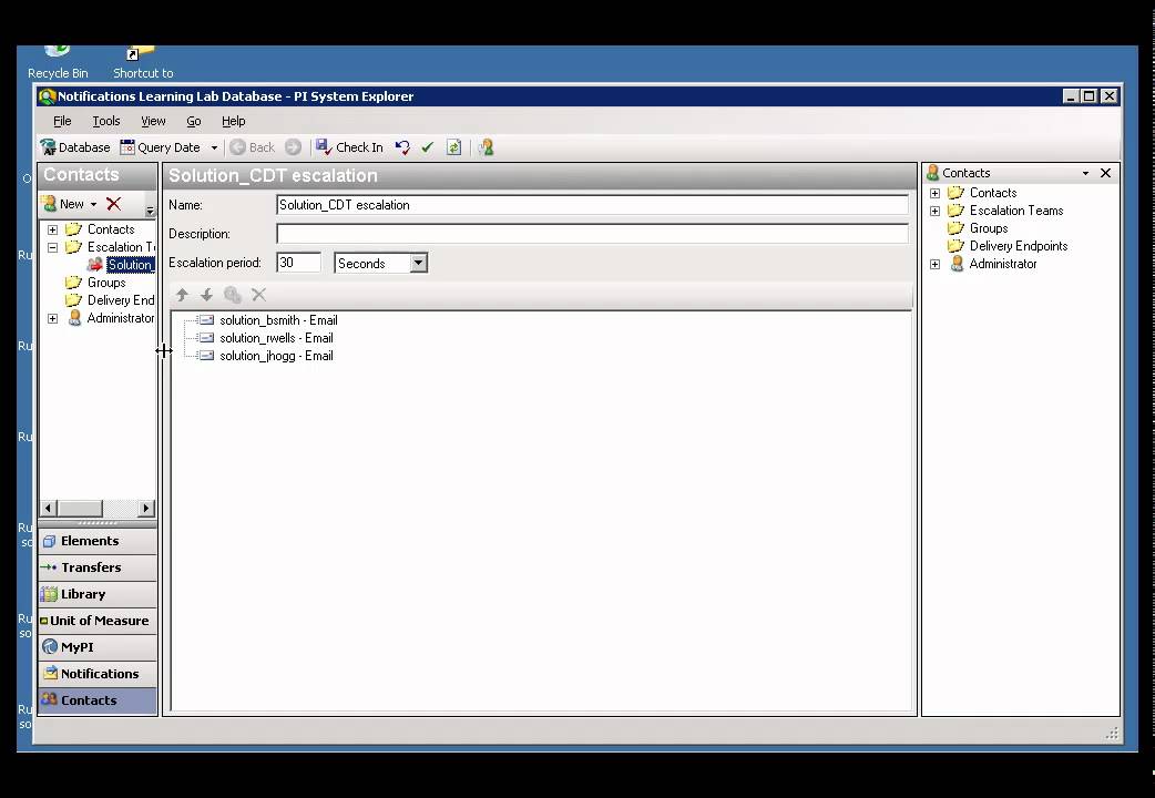 OSIsoft: Configuring a PI Notification and Escalation Workflow, Part 4 ...