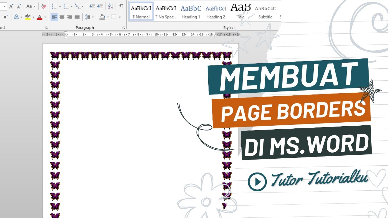 Cara Membuat Pembatas Halaman (Page Borders) di Microsoft Word - YouTube
