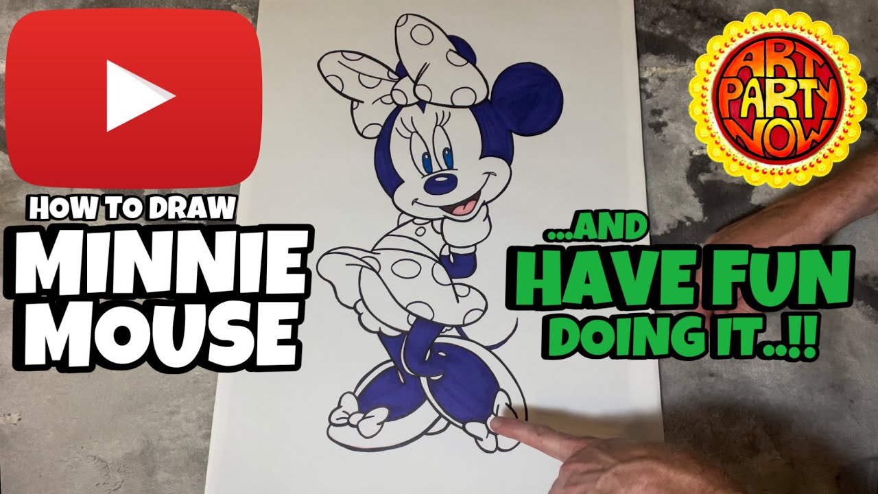 How to Draw Minnie Mouse Like Walt Disney | Art Party Now Ep. 3 - YouTube