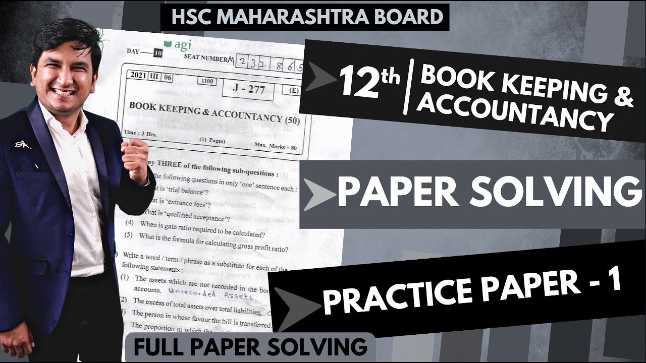 book keeping paper solving | 12th | new paper pattern 2022 | bk board ...