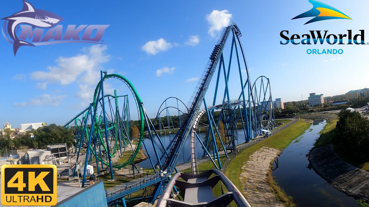 Mako Reverse POV SeaWorld Orlando Amazing B&M Hyper Roller Coaster ...