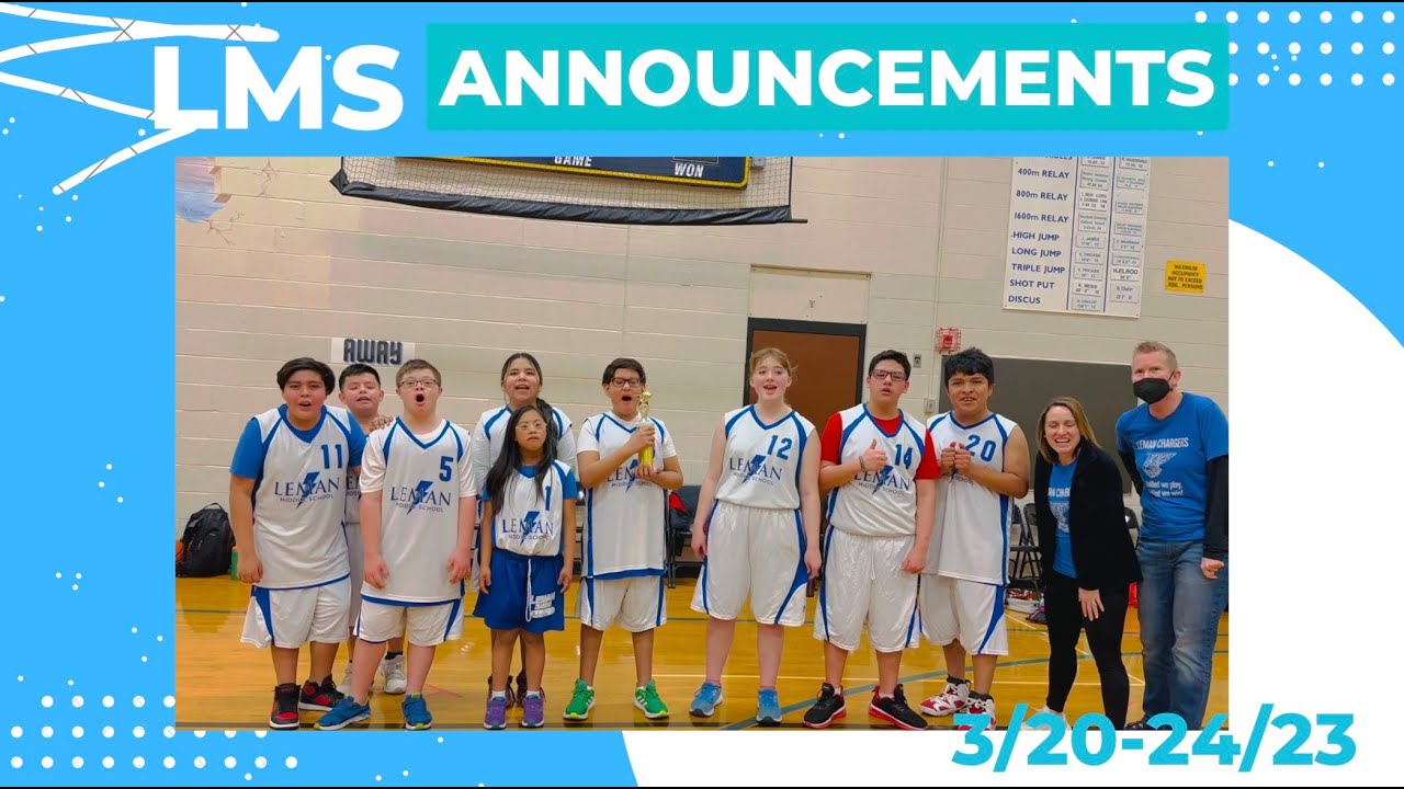 LMS ANNOUNCEMENTS FOR THE WEEK OF 3/20-24/23 - YouTube
